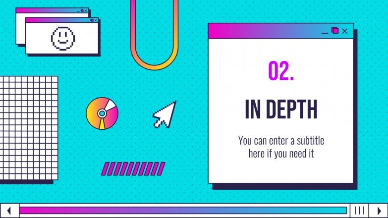 Linear Retro Vaporwave Newsletter | Google Slides & PPT