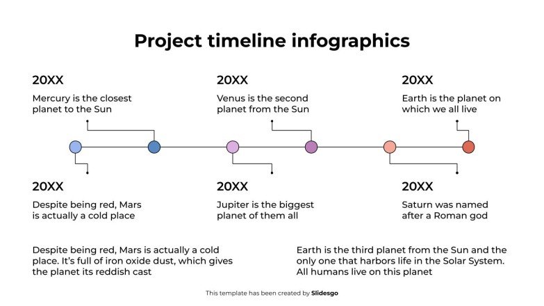 Project Timeline Infographics Template