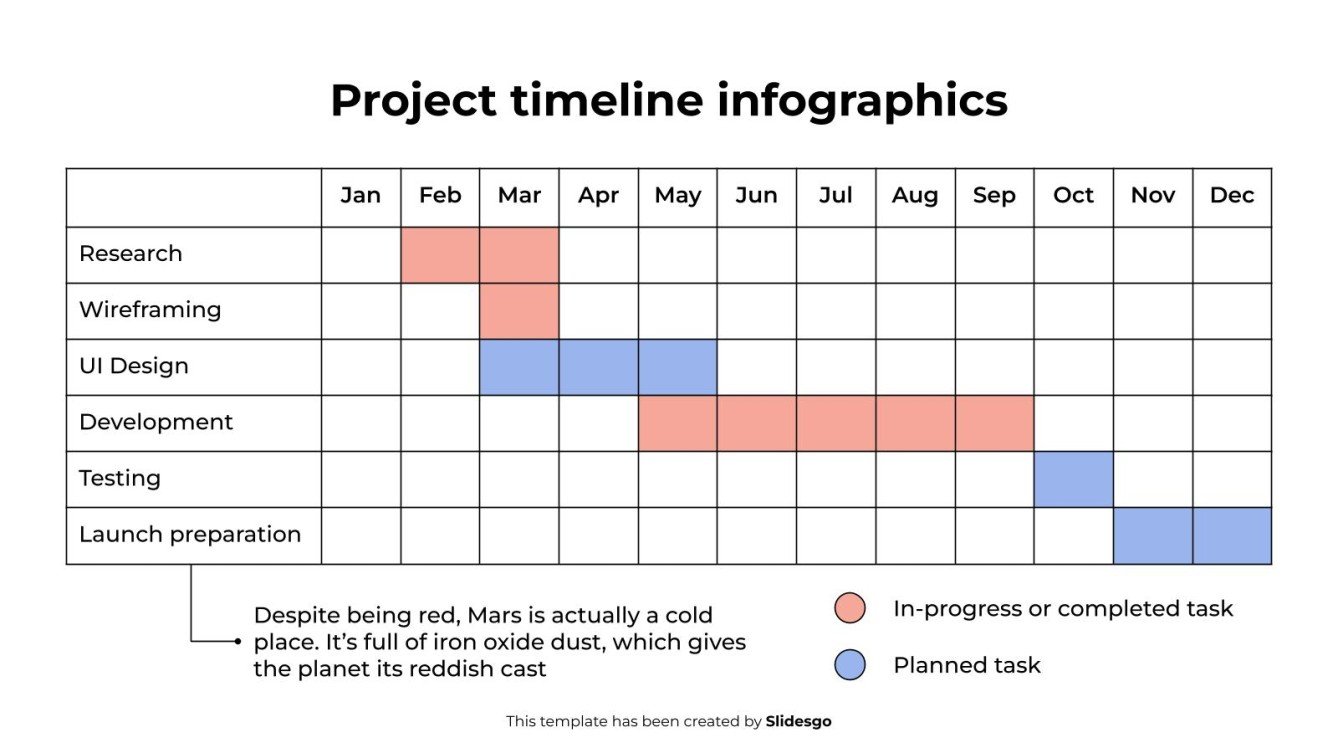 Project Timeline Infographics Template