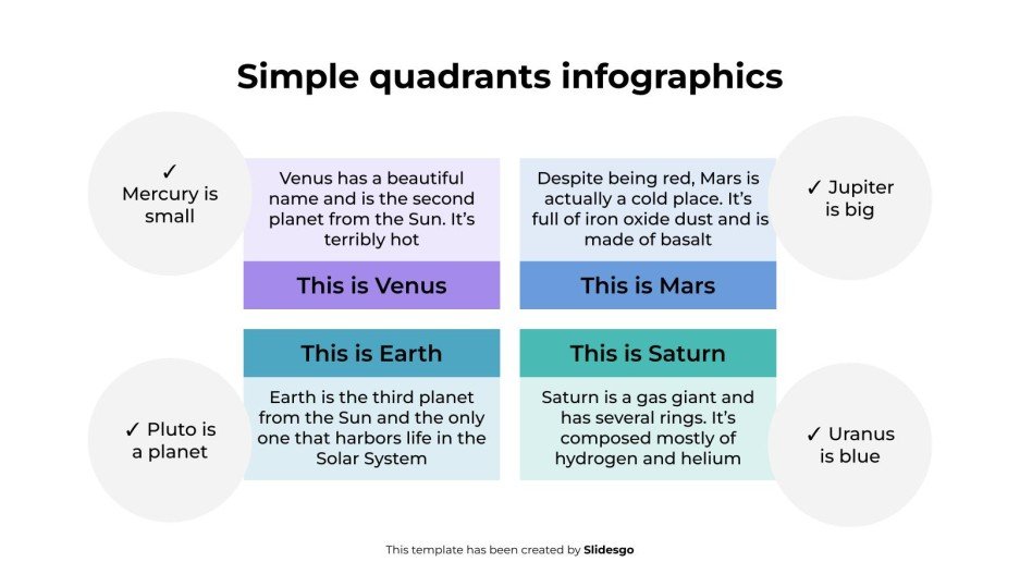 Simple Quadrants Infographics Template