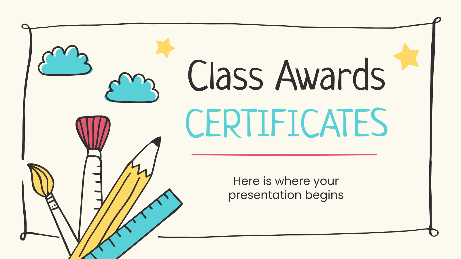 Class Awards Certificates Google Slides PowerPoint Template