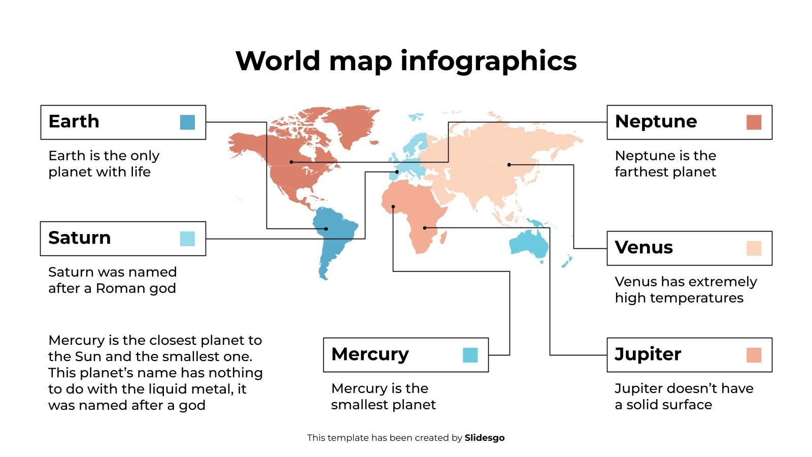World Map Infographics Template