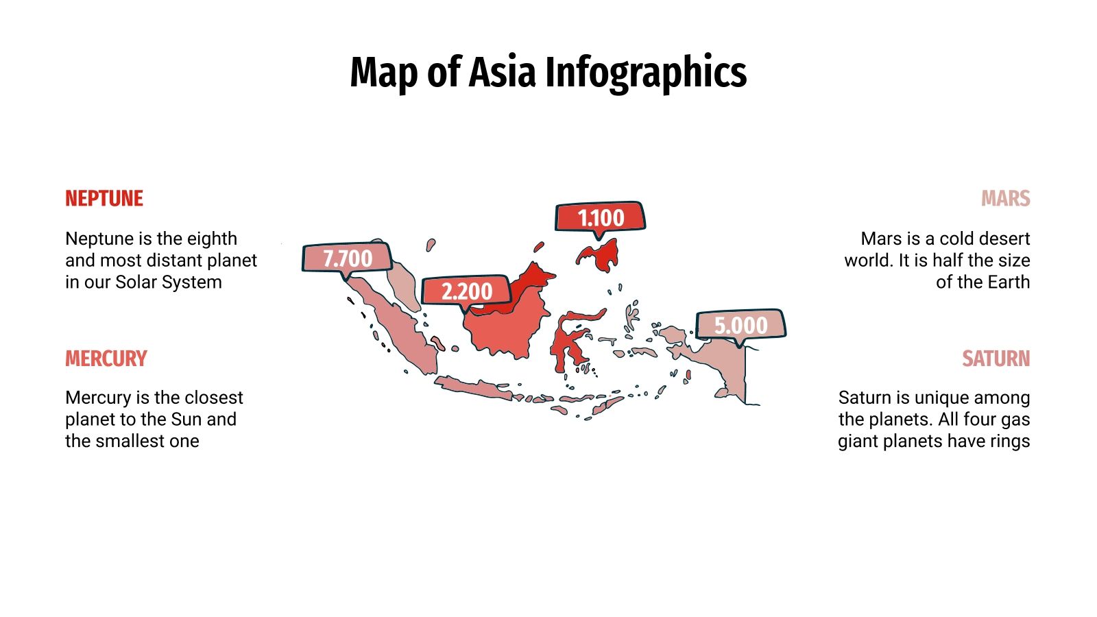 Map of Asia Infographics for Google Slides & PowerPoint