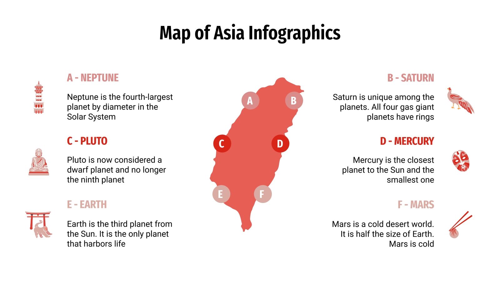 Map of Asia Infographics for Google Slides & PowerPoint