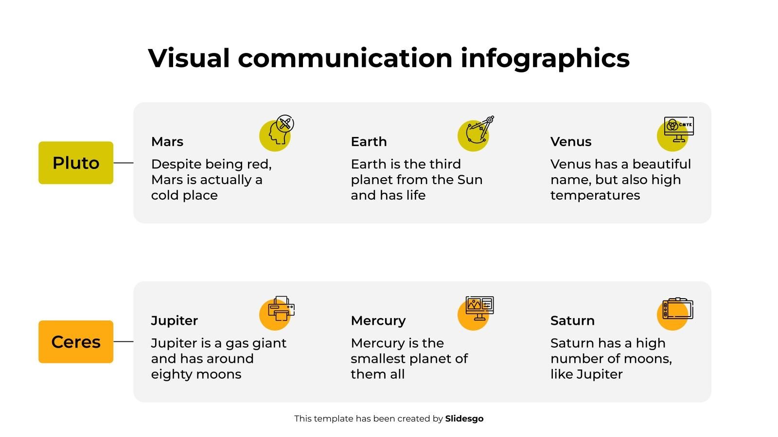 Visual Communication Infographics Template