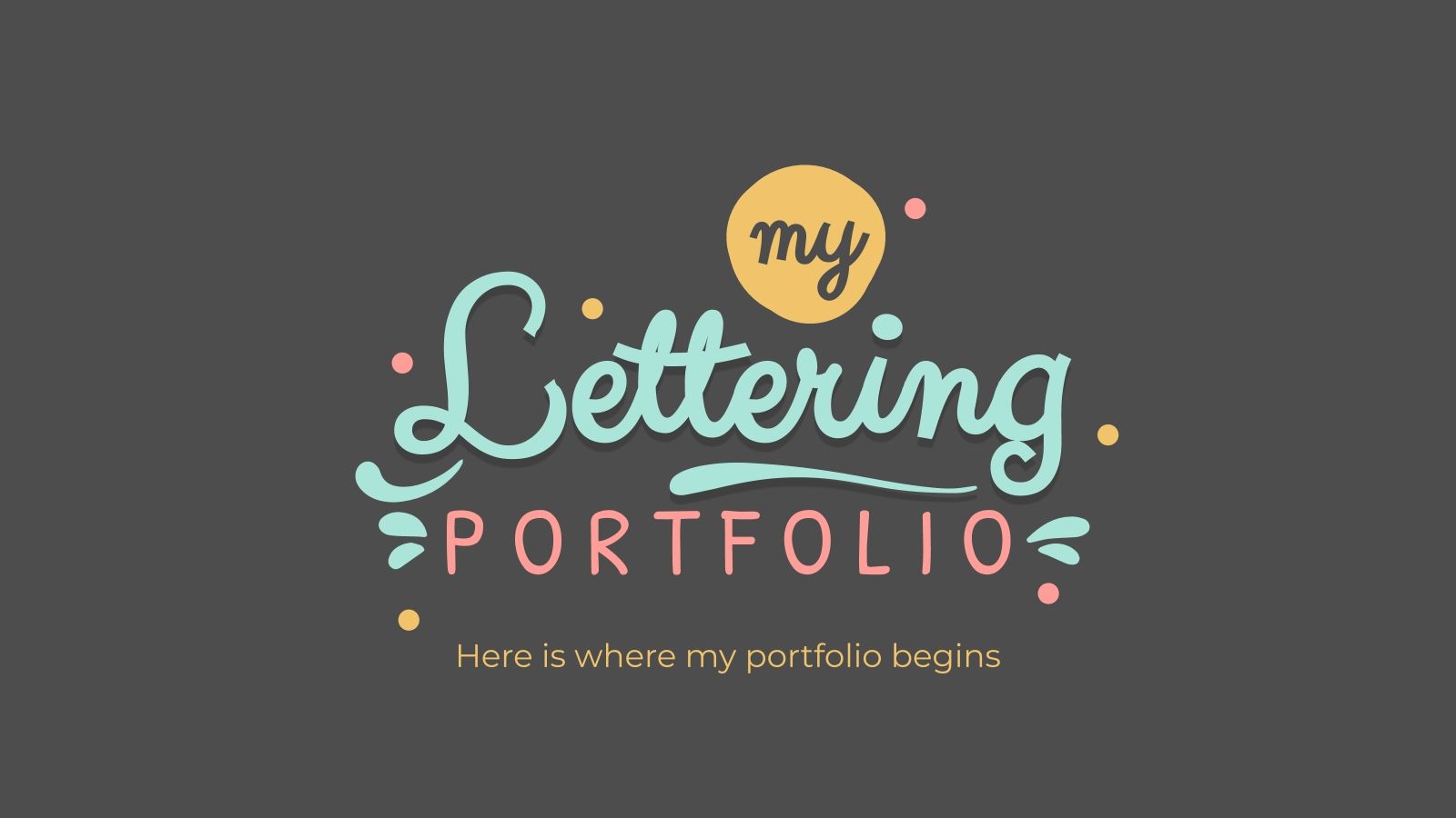 Lettering Portfolio Google Slides Theme & PowerPoint Template
