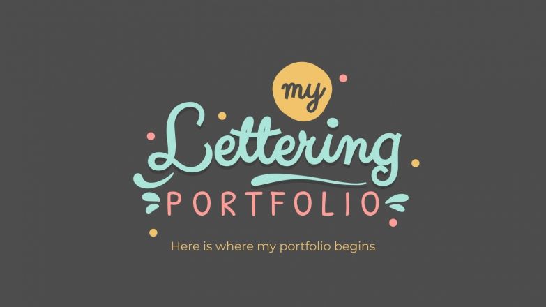 Lettering Portfolio Google Slides Theme & PowerPoint Template