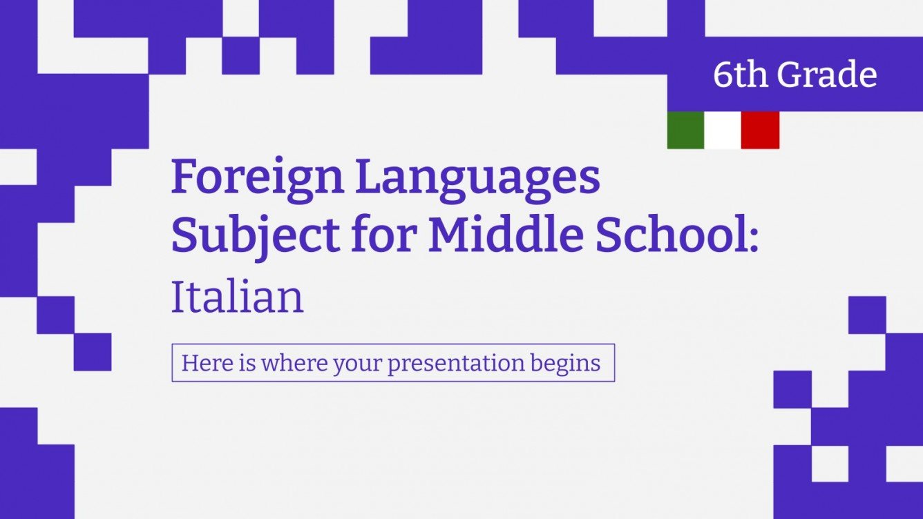 Foreign Languages: Italian | Google Slides & PPT template