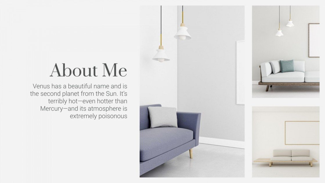 Interior Design Portfolio Google Slides Theme and PPT Template