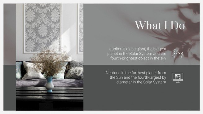 Interior Design Portfolio Google Slides Theme and PPT Template