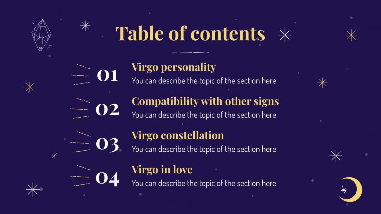 Month Zodiac Sign: Virgo | Google Slides & PPT template