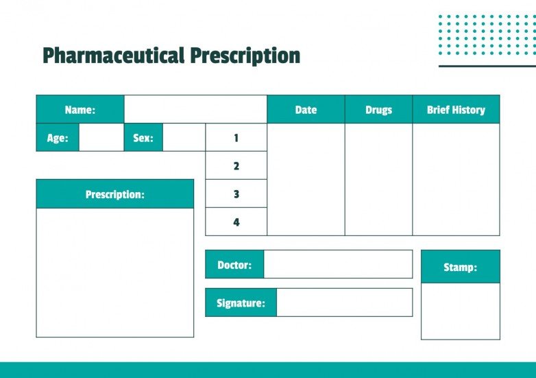 Doctor's Pharmaceutical Prescription | Google Slides & PPT