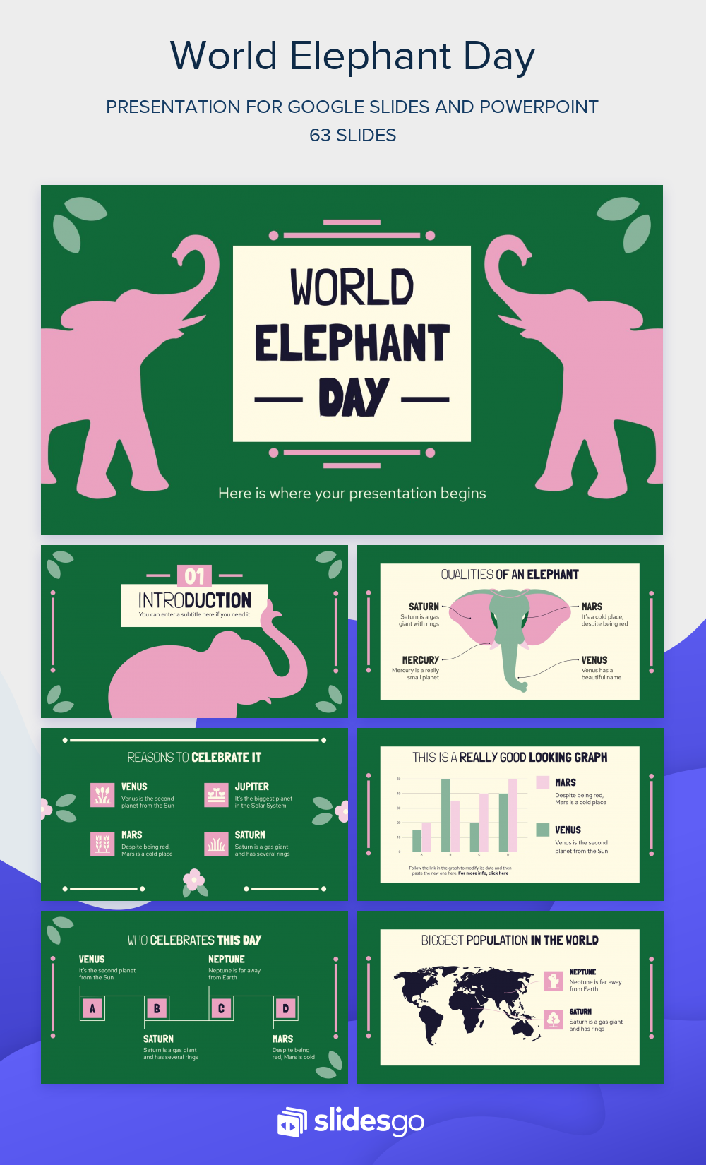 World Elephant Day | Google Slides & PowerPoint template