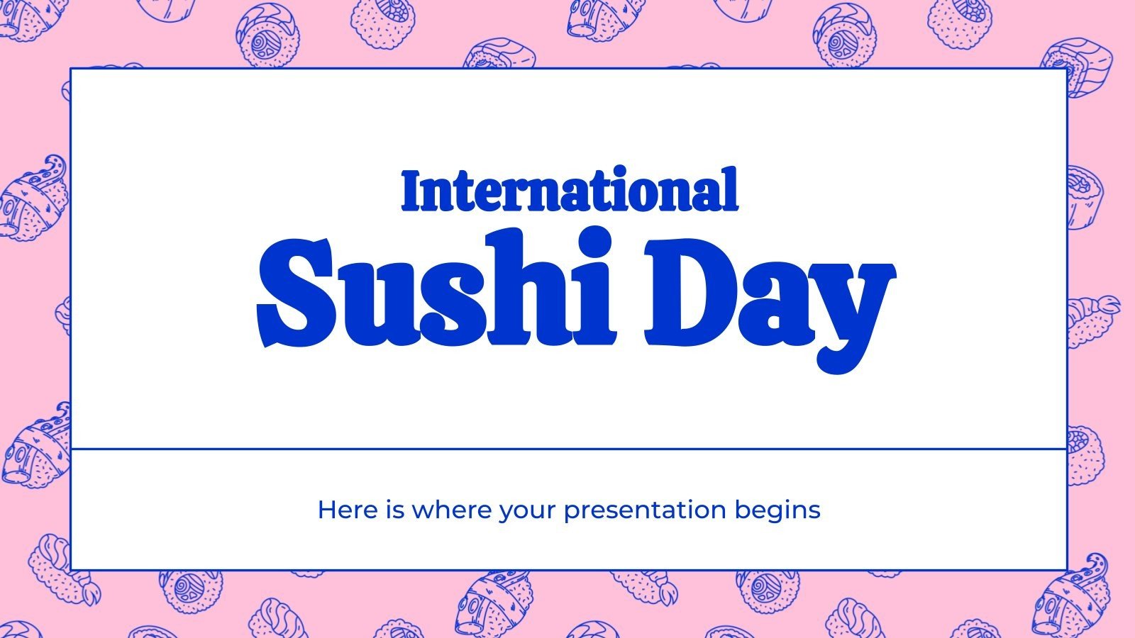 Plantillas gratis de Sushi para Google Slides y PowerPoint