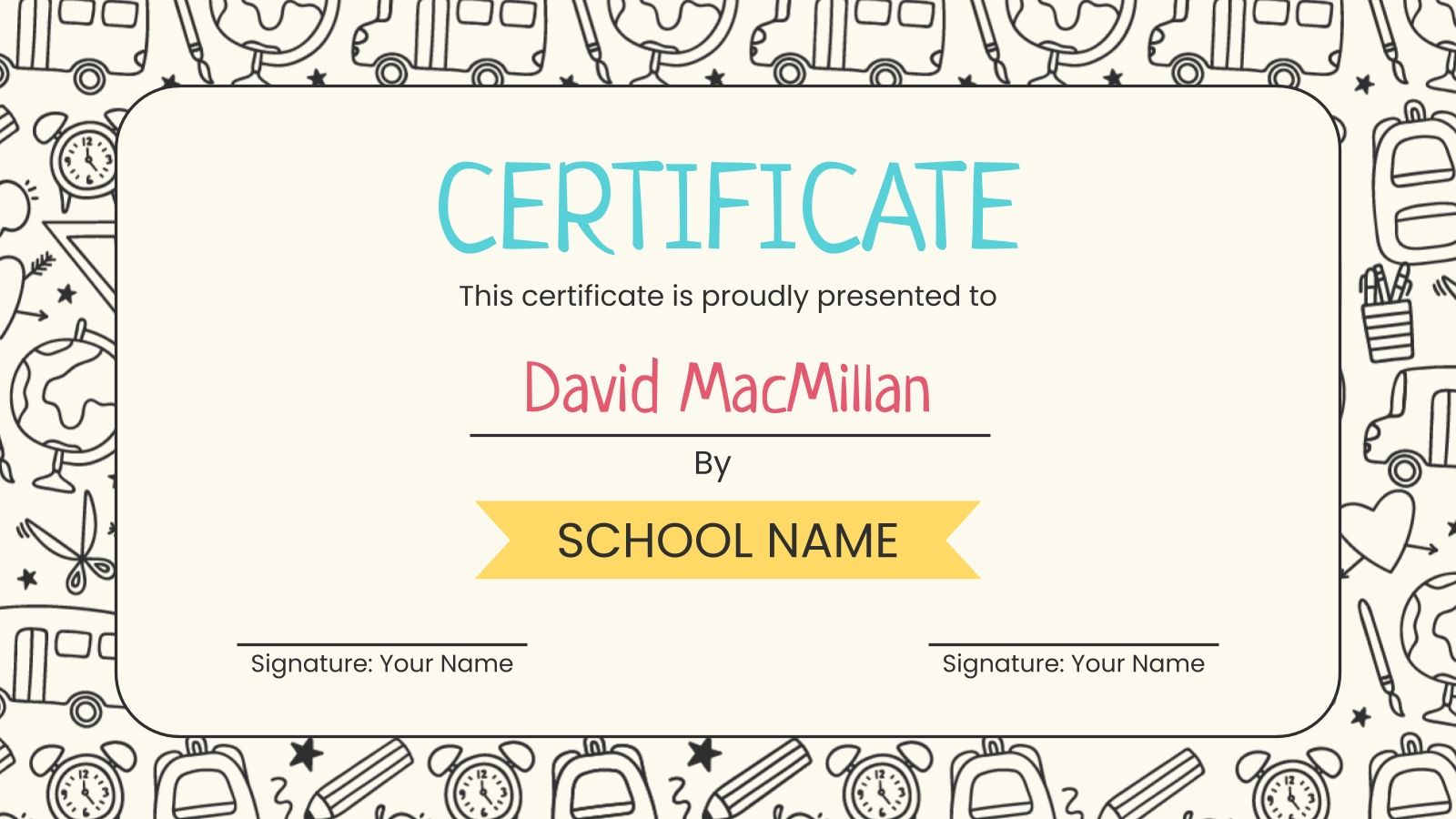 Class Awards Certificates Google Slides & PowerPoint template