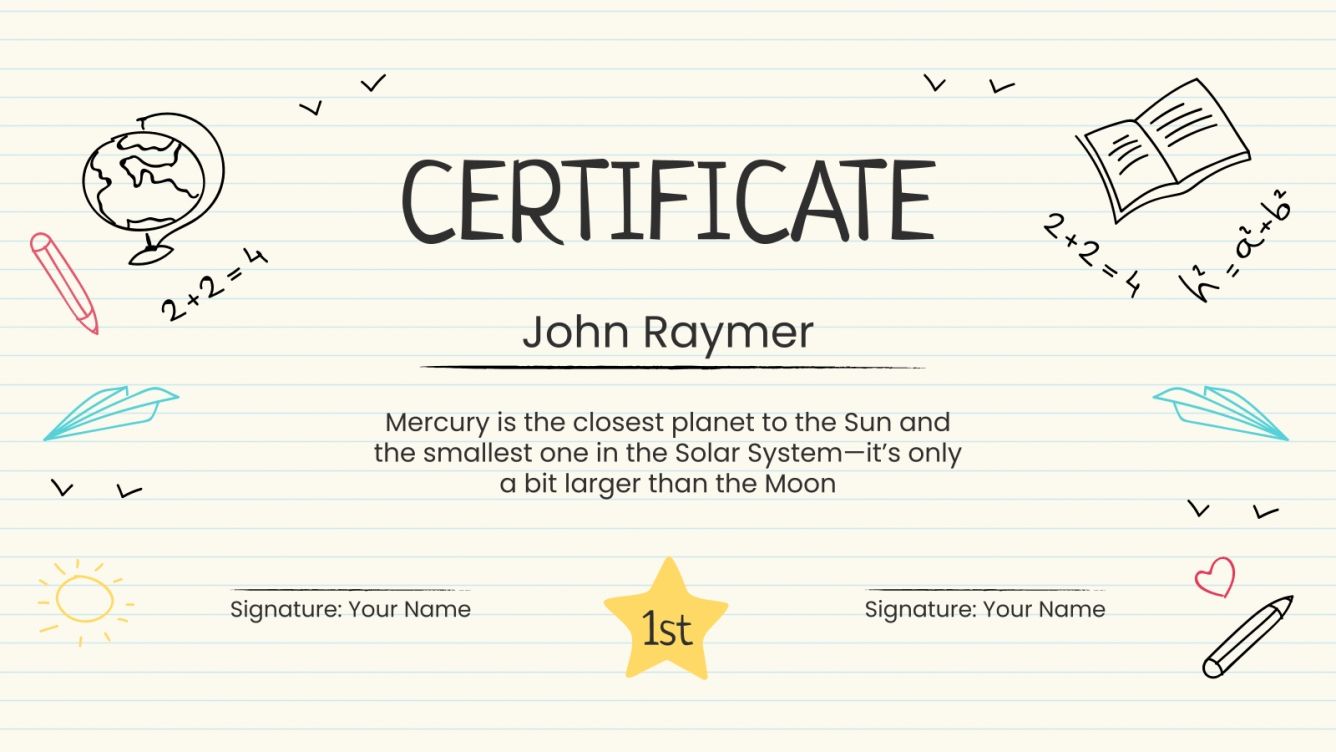 Class Awards Certificates Google Slides & PowerPoint template