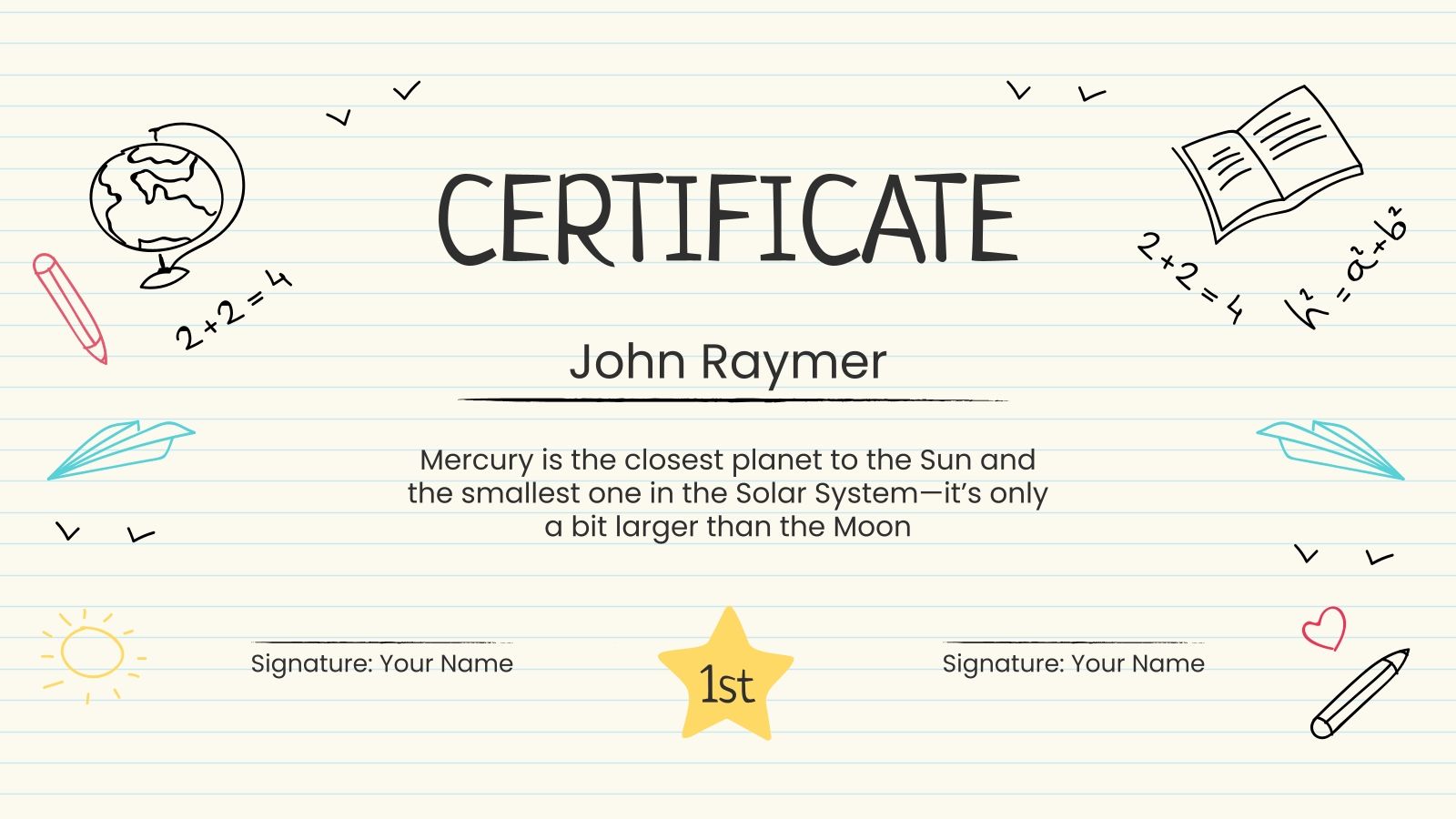 Class Awards Certificates Google Slides & PowerPoint template