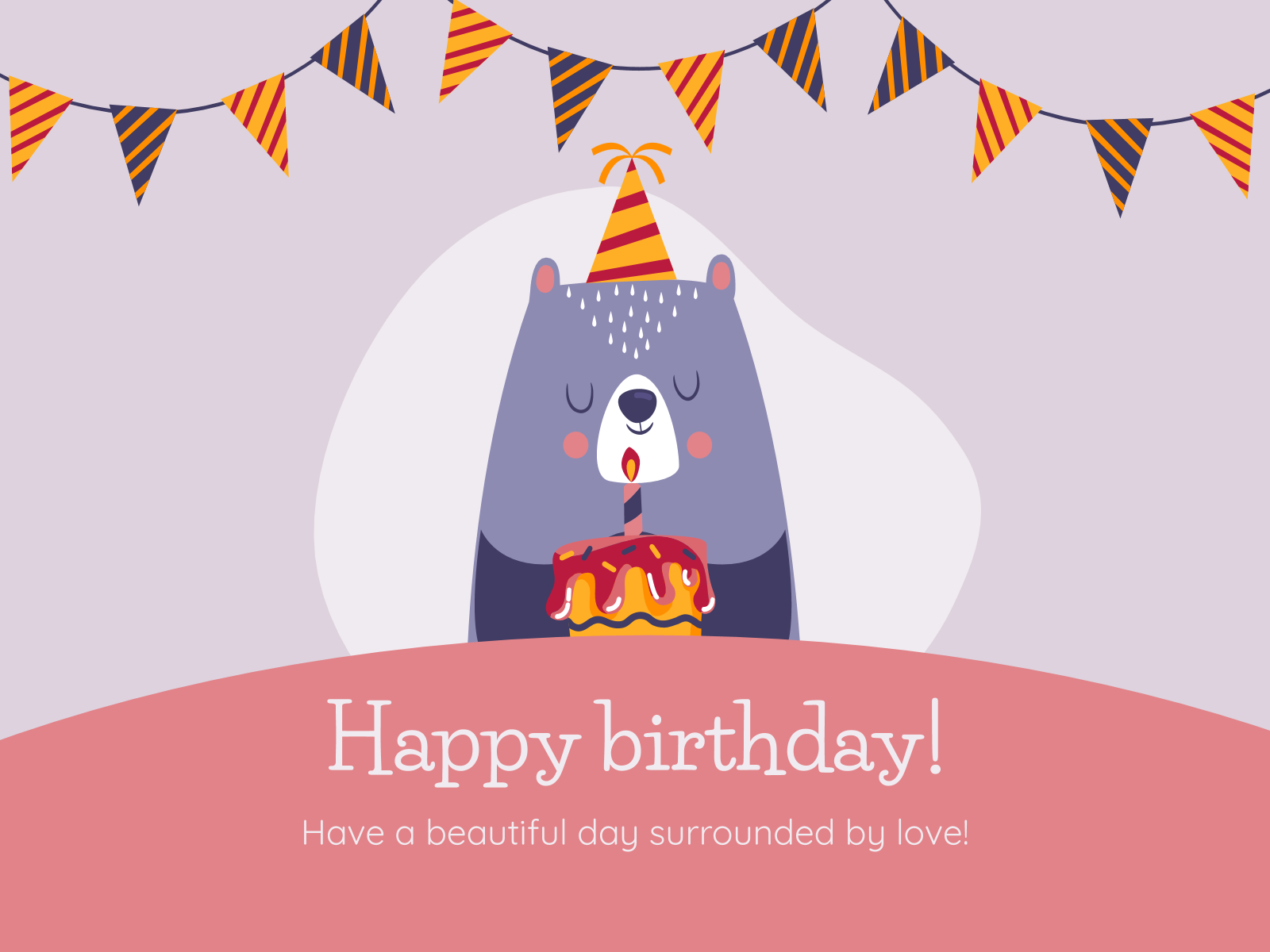 Creative Birthday Cards Google Slides Theme PPT Template