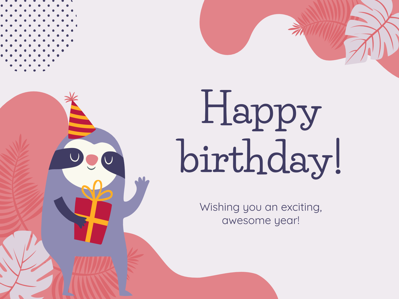 Creative Birthday Cards Google Slides Theme PPT Template