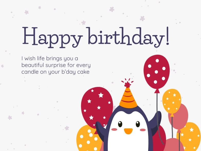 Creative Birthday Cards Google Slides Theme PPT Template
