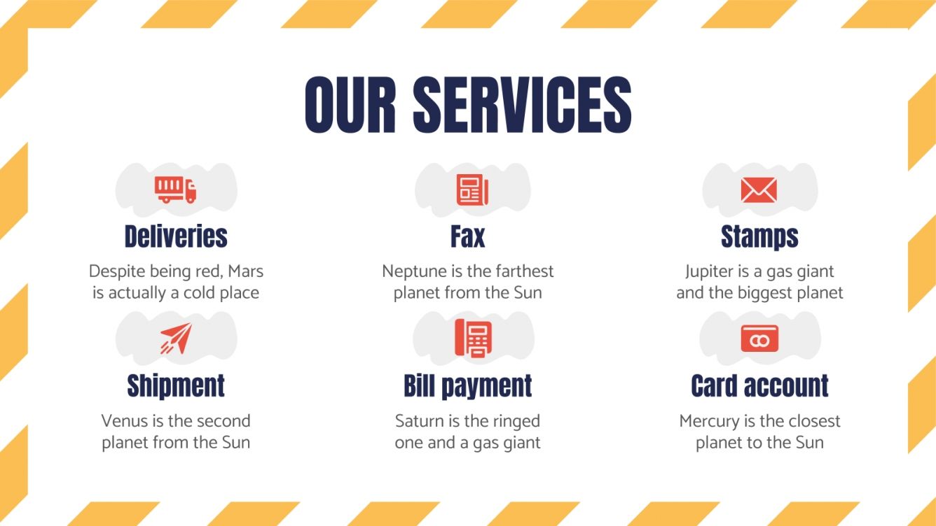 Post Office Company Profile Google Slides & PPT template
