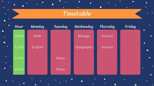 Student Weekly Planner Google Slides and PowerPoint template