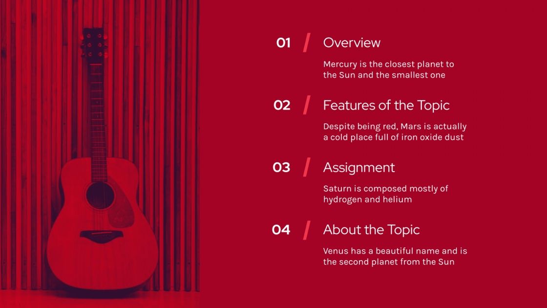 Guitar Lesson Google Slides theme and PowerPoint template