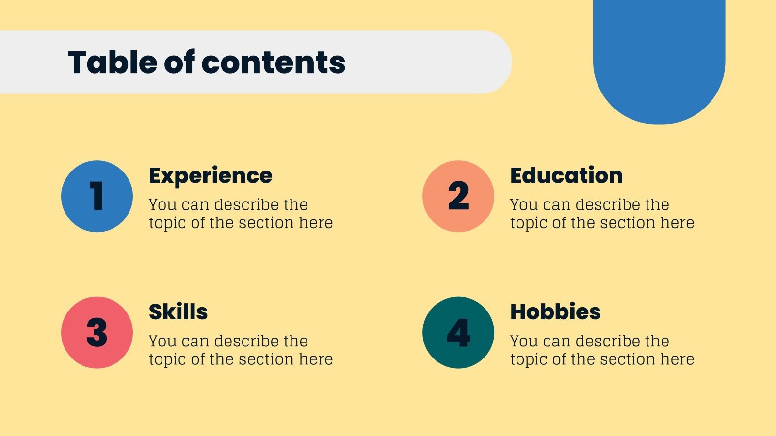 CV geométrico colorido | Modelo do Google Slides e PPT