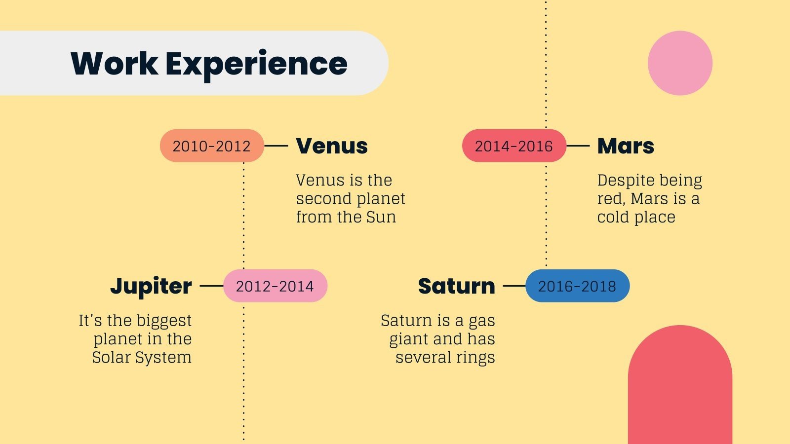 CV geométrico colorido | Modelo do Google Slides e PPT