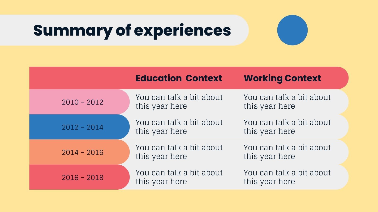 CV geométrico colorido | Modelo do Google Slides e PPT