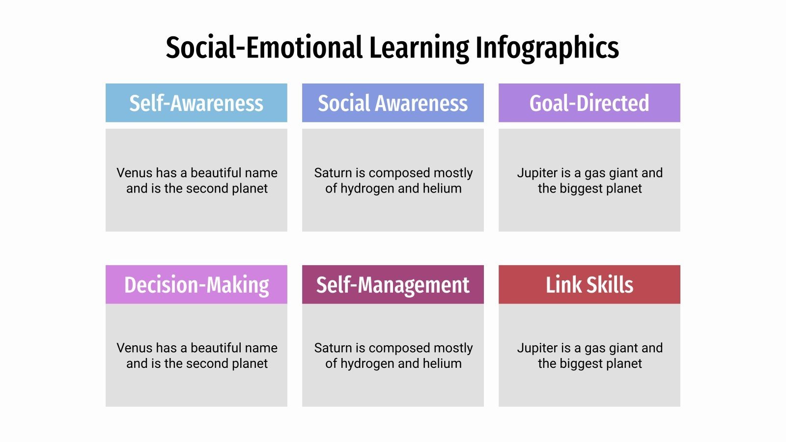 Social-Emotional Learning Infographics | Google Slides & PPT