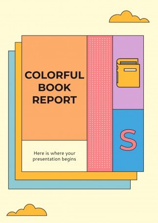Colorful Book Report | Google Slides and PowerPoint theme