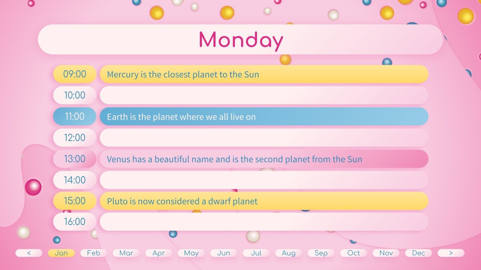 Candy Backgrounds Education Planner | Google Slides & PPT