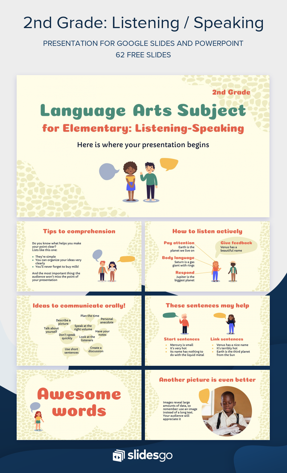 Subject for Elementary - 2nd Grade: Listening / Speaking