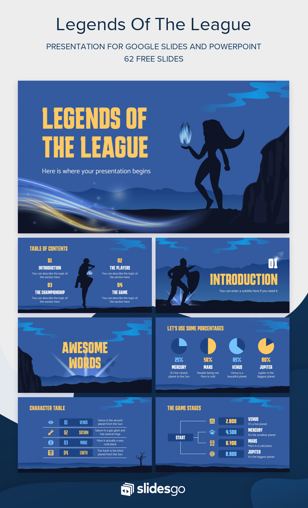 Legends Of The League | Google Slides & PowerPoint Theme