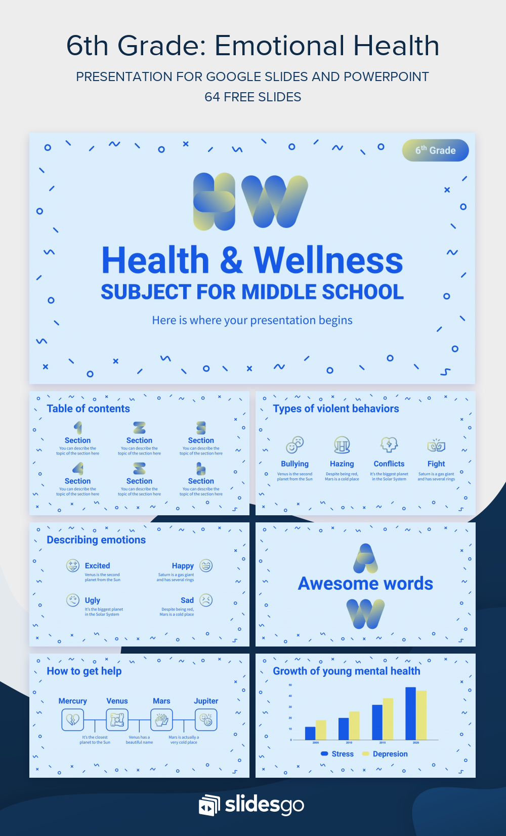 Health & Wellness for Middle School | Google Slides & PPT