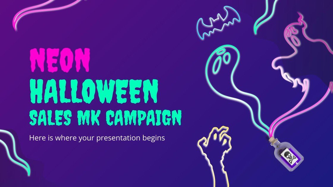 Free Neon Google Slide themes and PowerPoint templates
