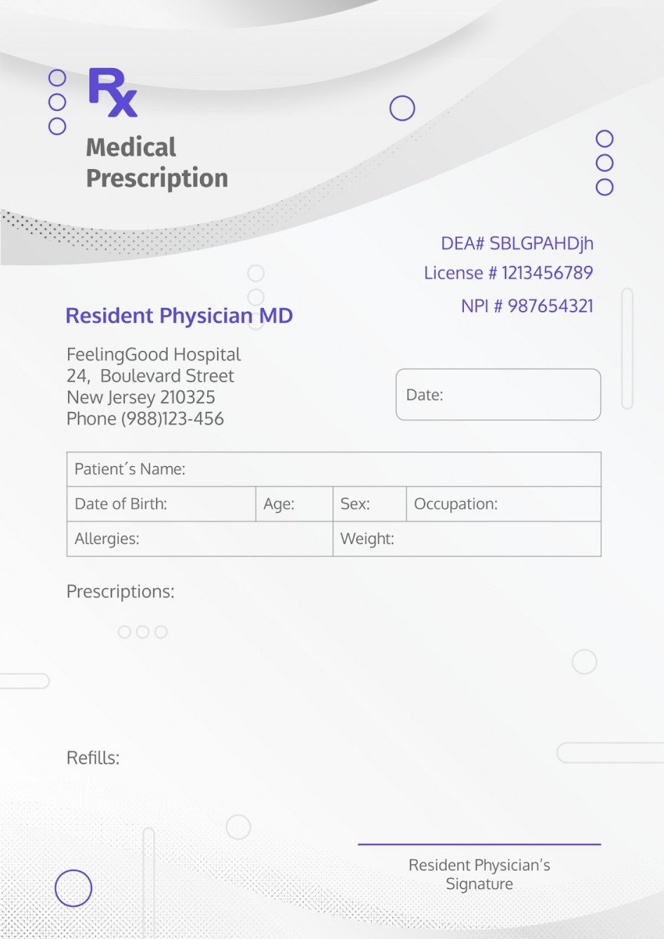 Printable Pharmaceutical Prescription | Google Slides & PPT