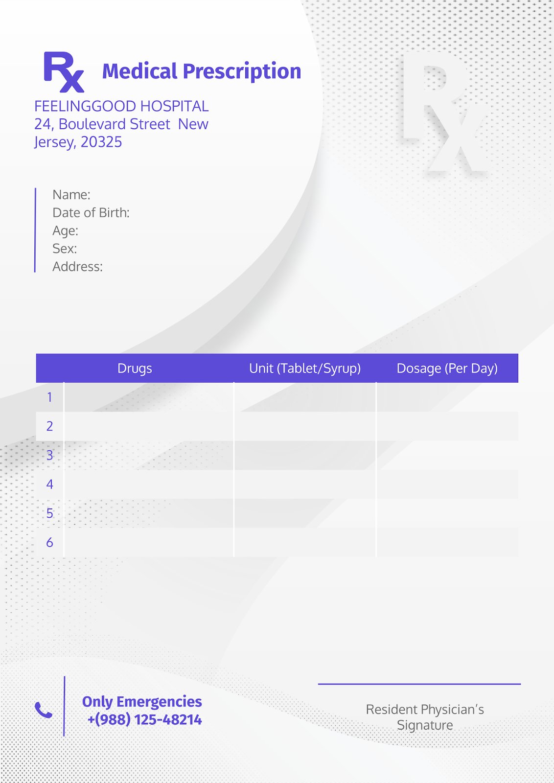 Printable Pharmaceutical Prescription | Google Slides & PPT