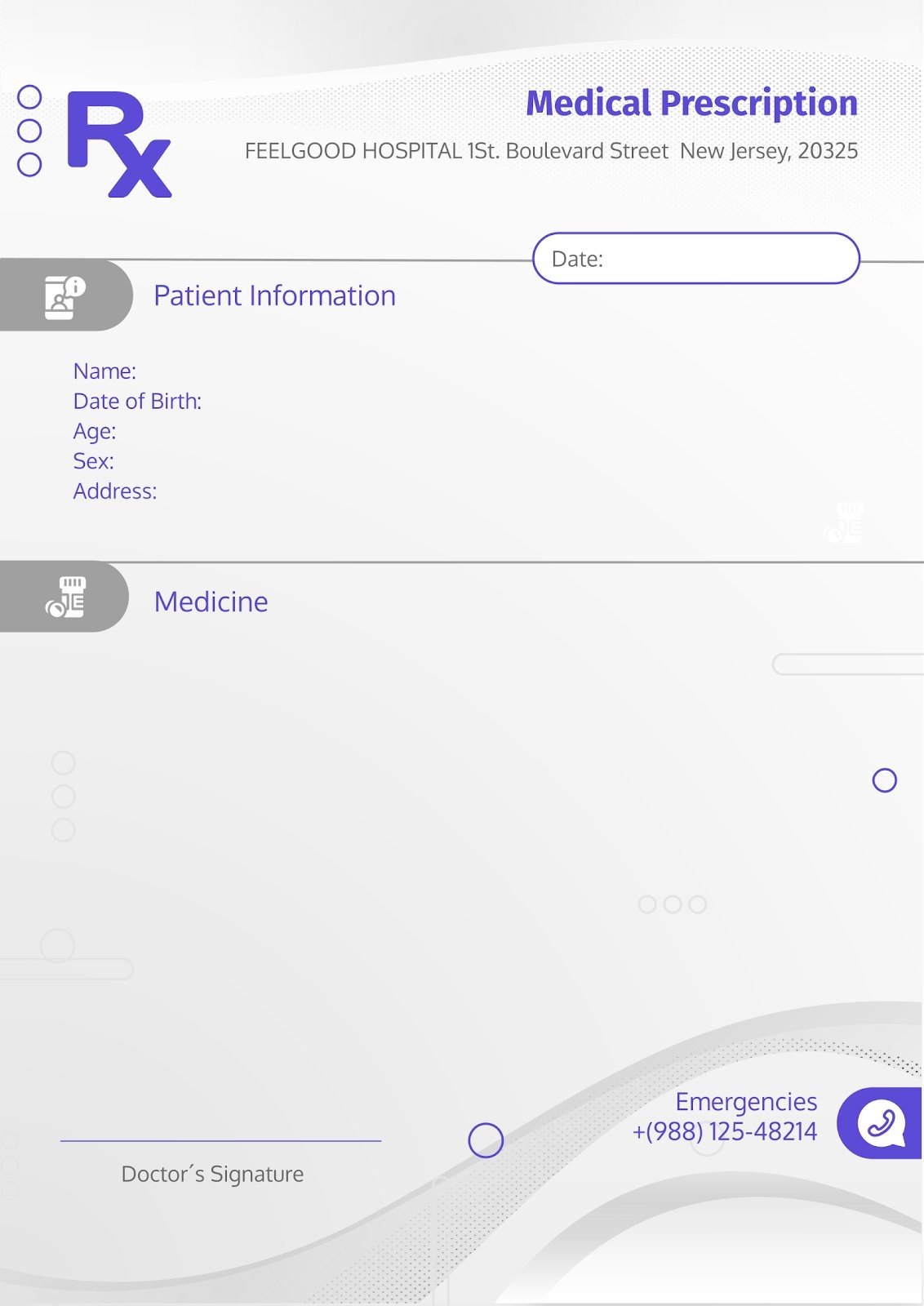 Printable Pharmaceutical Prescription | Google Slides & PPT