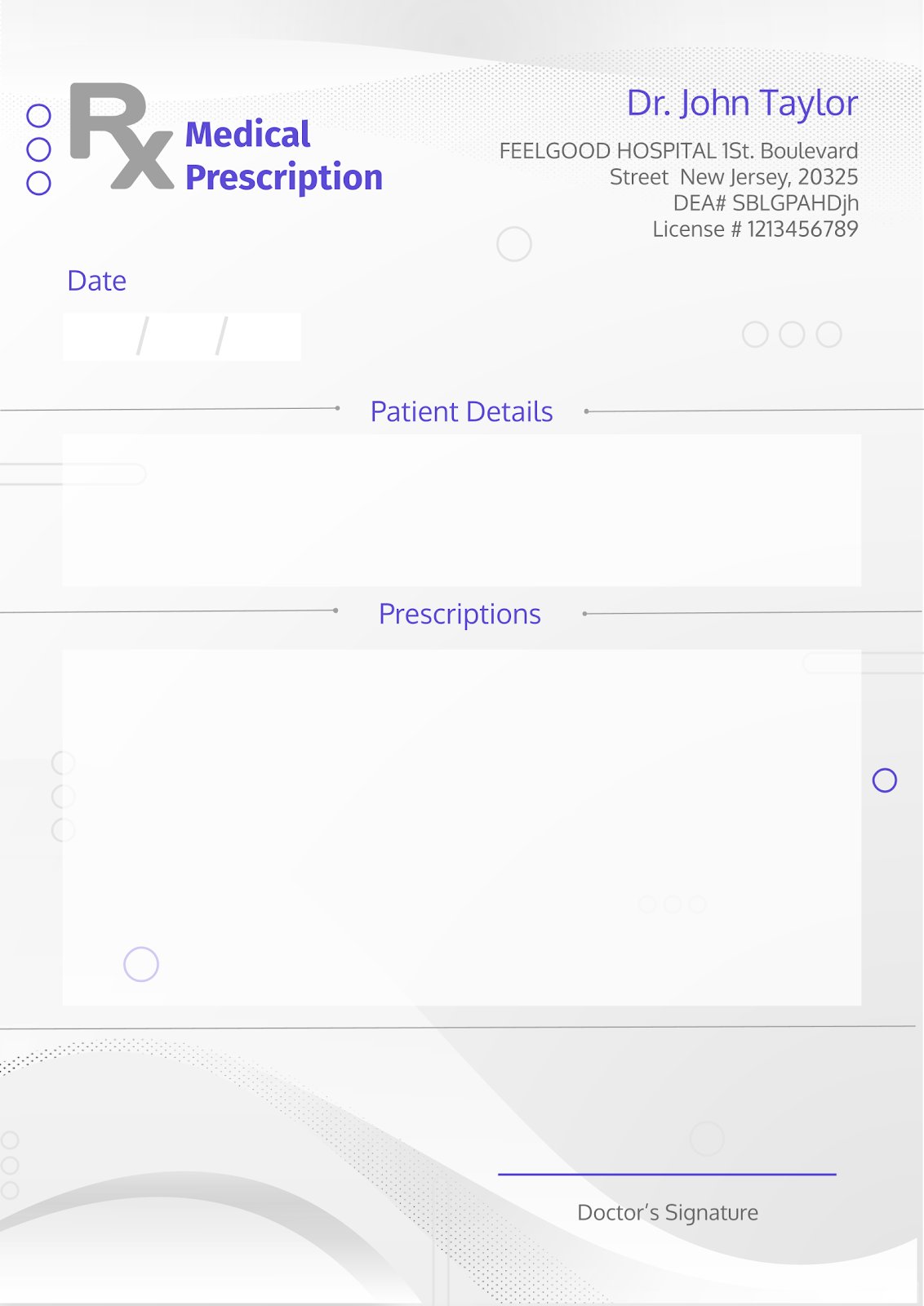 Printable Pharmaceutical Prescription | Google Slides & PPT