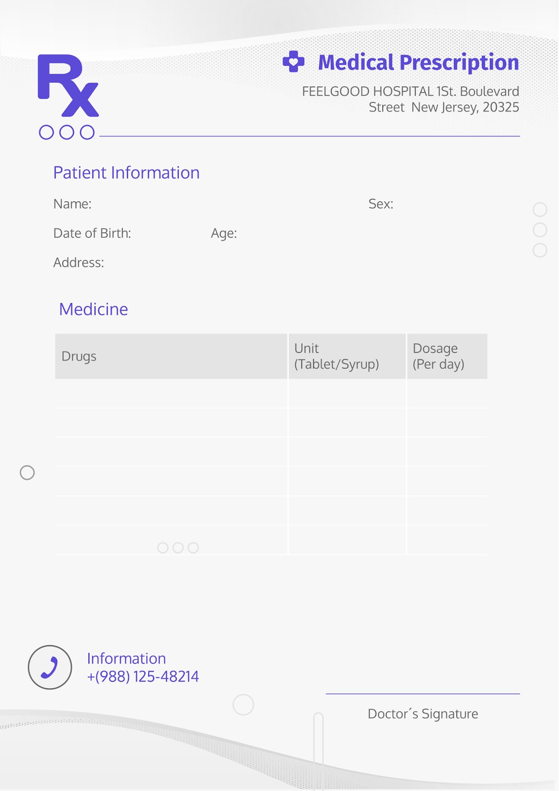 Printable Pharmaceutical Prescription | Google Slides & PPT