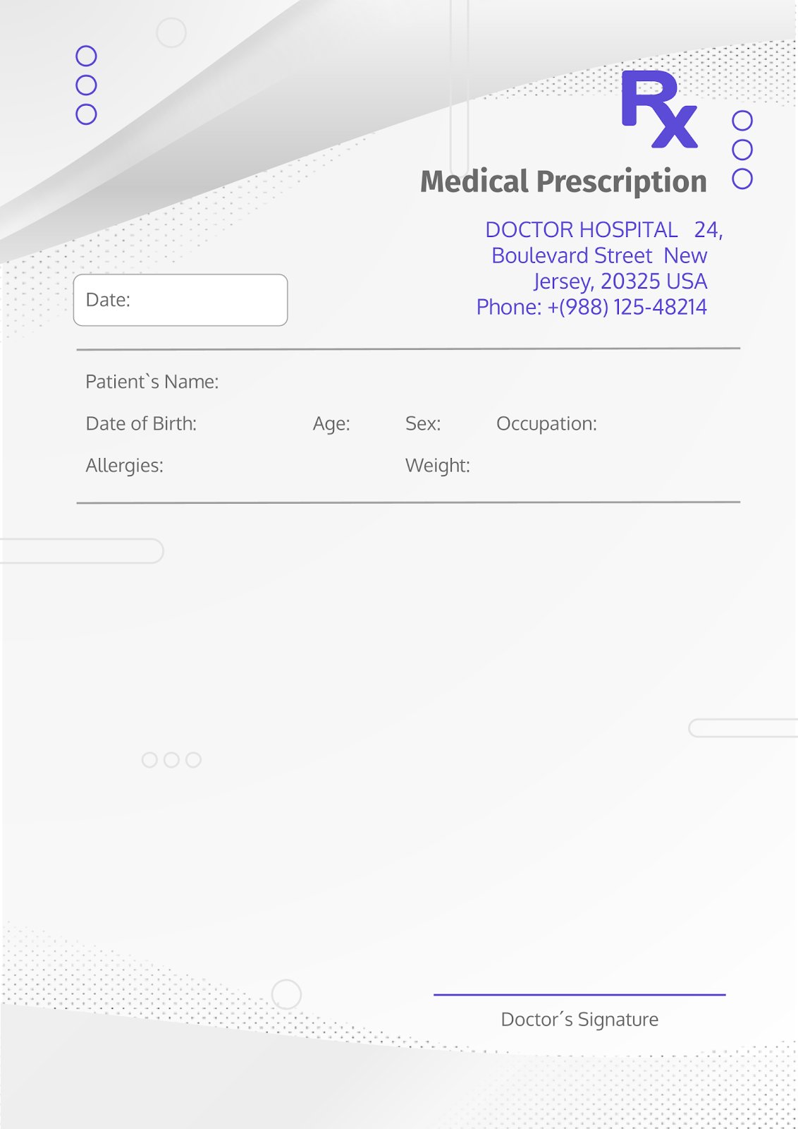 Printable Pharmaceutical Prescription | Google Slides & PPT