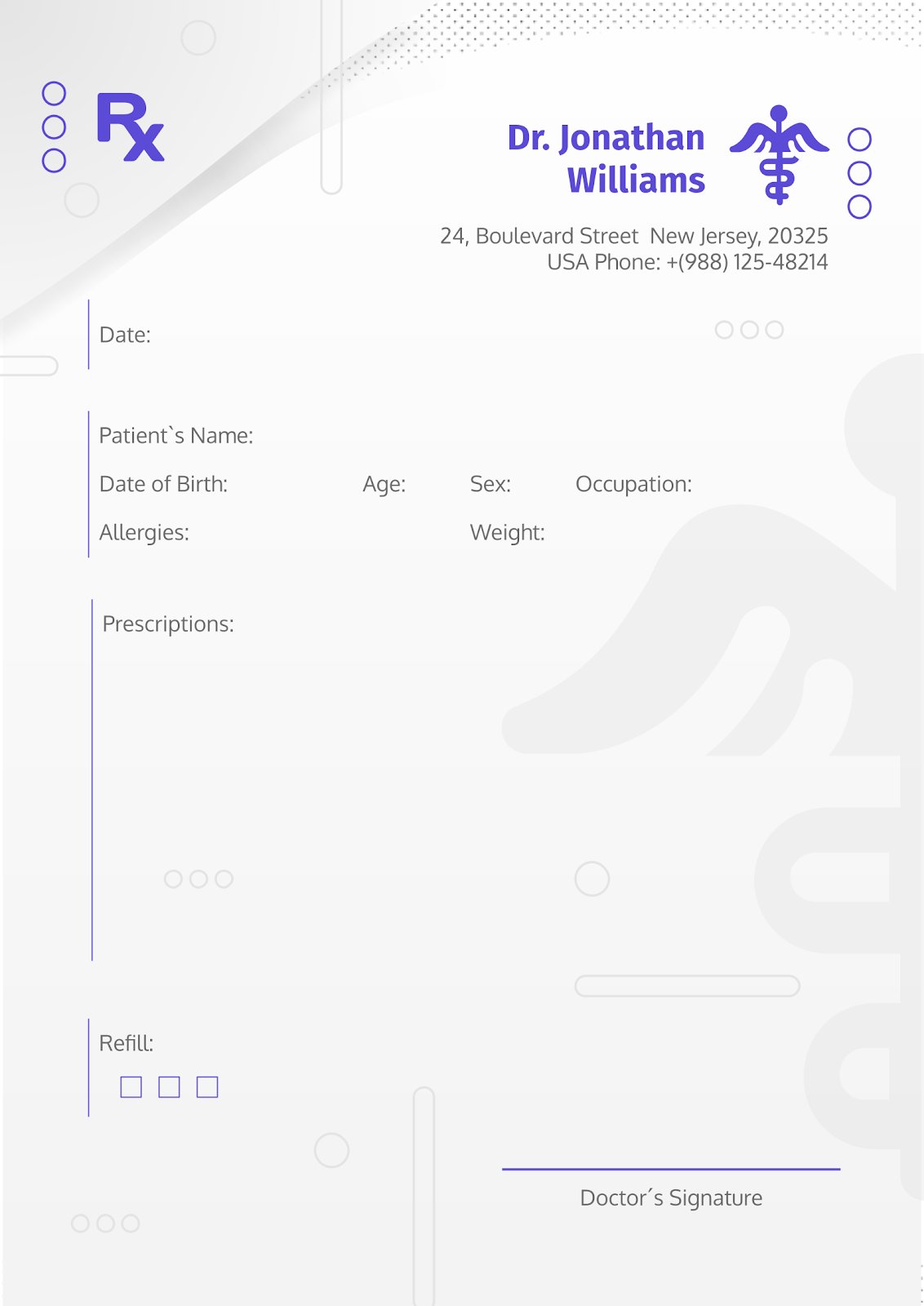 Printable Pharmaceutical Prescription | Google Slides & PPT