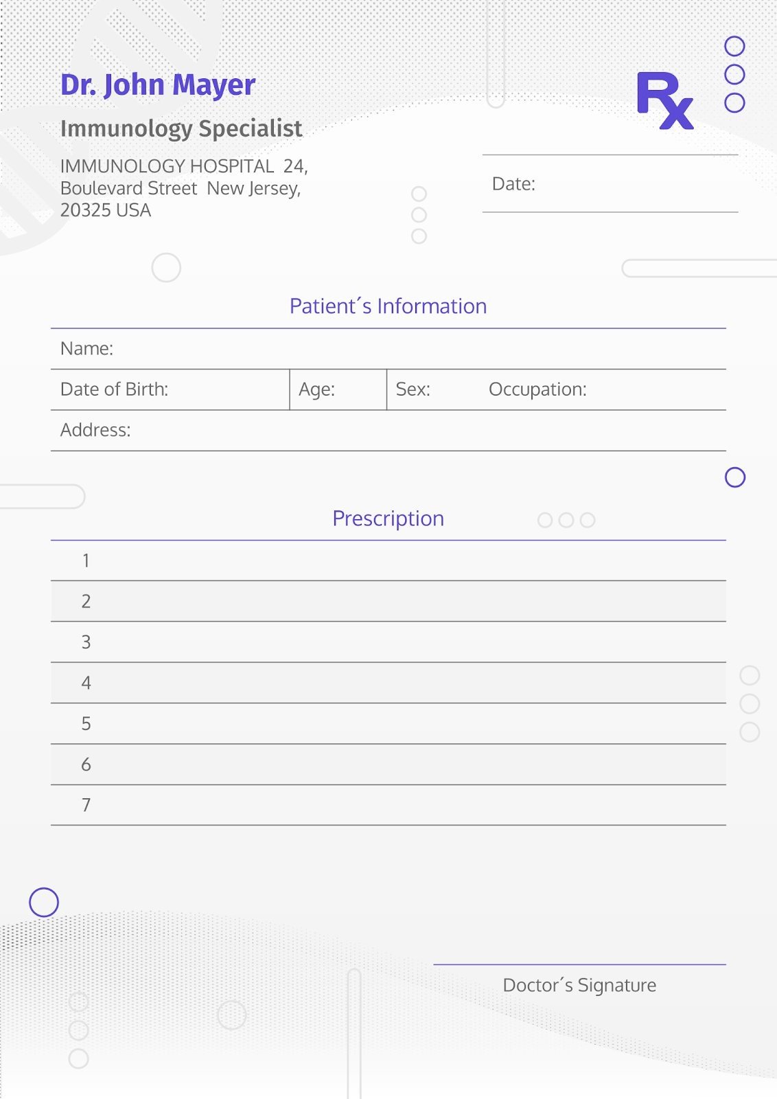 Printable Pharmaceutical Prescription | Google Slides & PPT