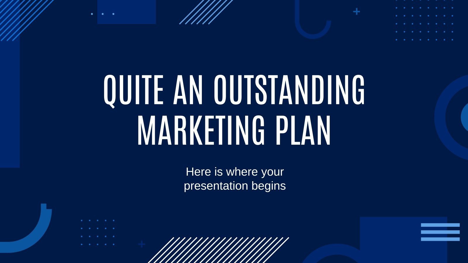 Quite an Outstanding Marketing Plan | Google Slides & PPT