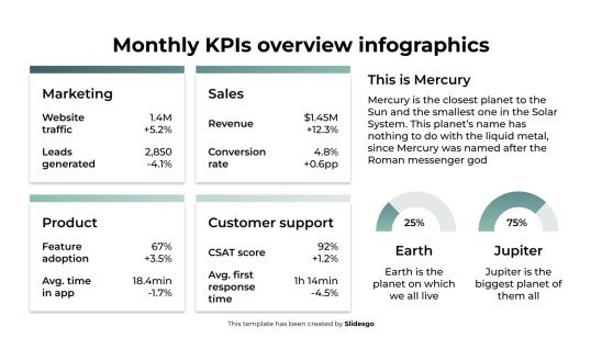 Monthly KPIs Overview Infographics Template