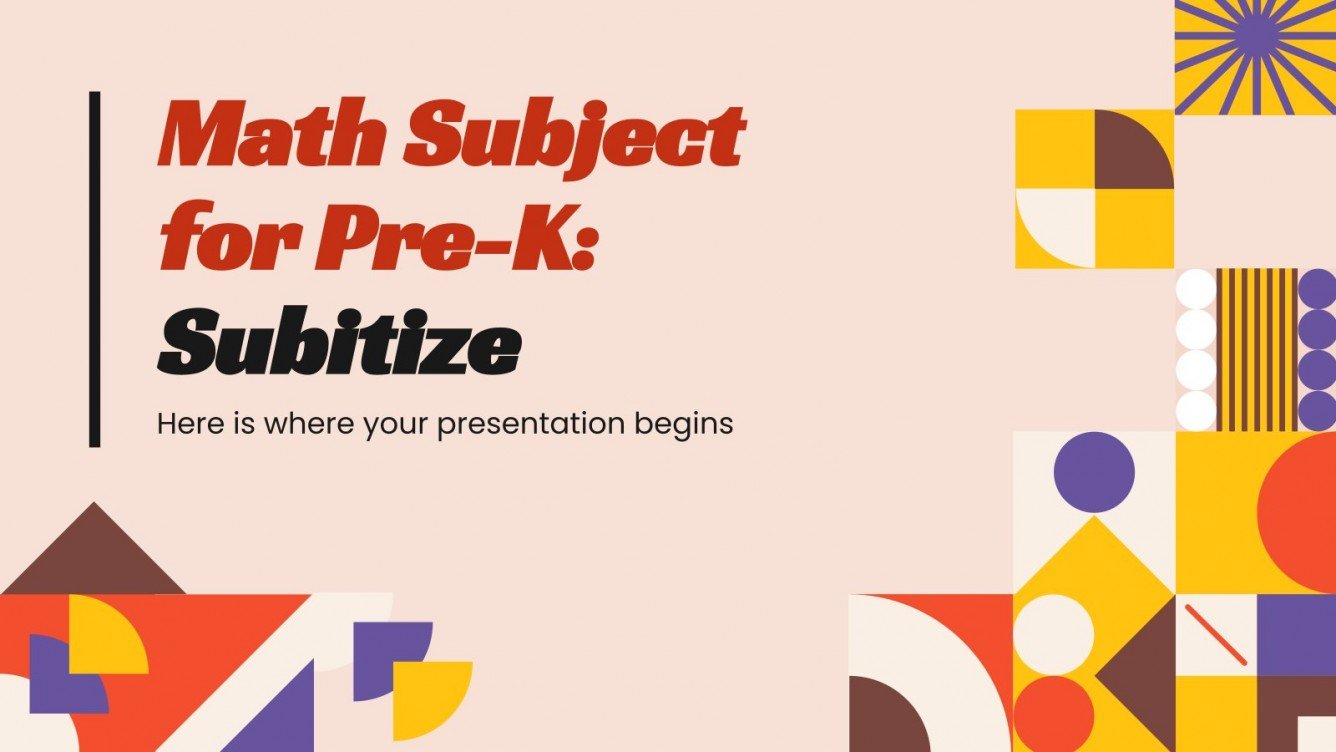 Math Subject for Pre-K: Subitize | Google Slides & PowerPoint