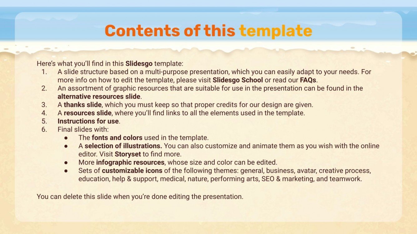 Sun Protection Tips | Google Slides and PowerPoint template