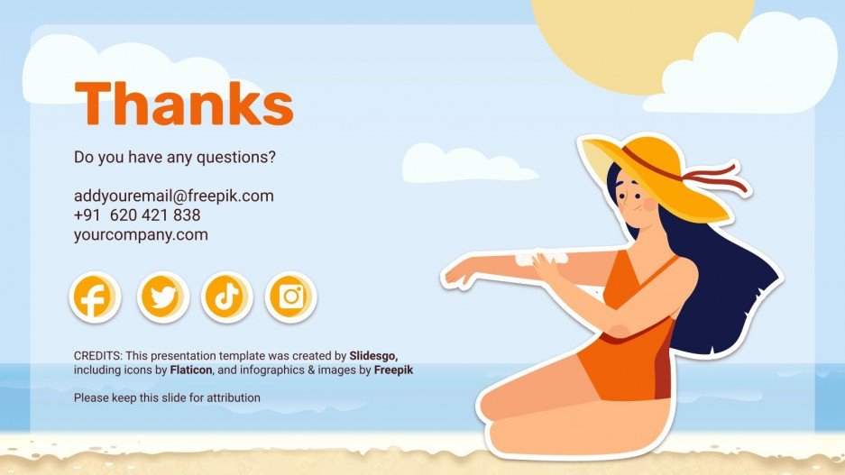 Sun Protection Tips | Google Slides and PowerPoint template